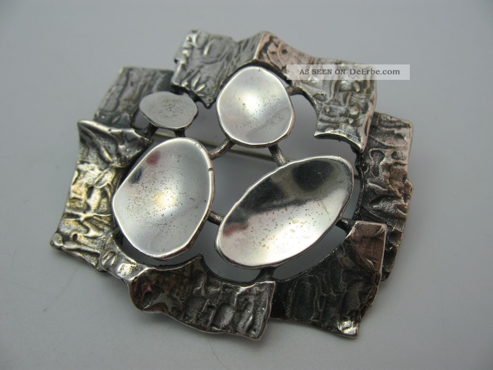 Teka : Sehr SchÖne 60er 70er Jahre Designer Brosche Aus 835 Silber