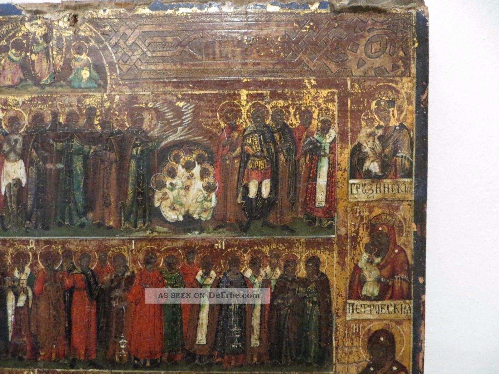 Alte Ikone - Alte Russische Ikone Auf Holz Gemalt - Festtagsikone - Mitte 1900 - Art1896