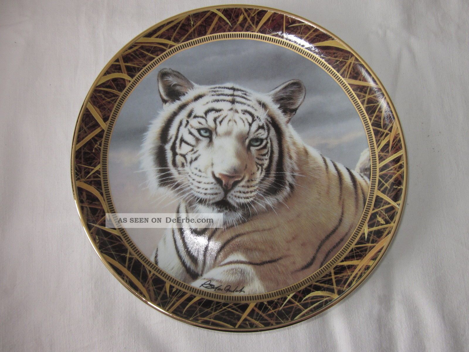 Sammelteller Franklin Heirloom " Lord Of The Sunrise " Weißer Tiger