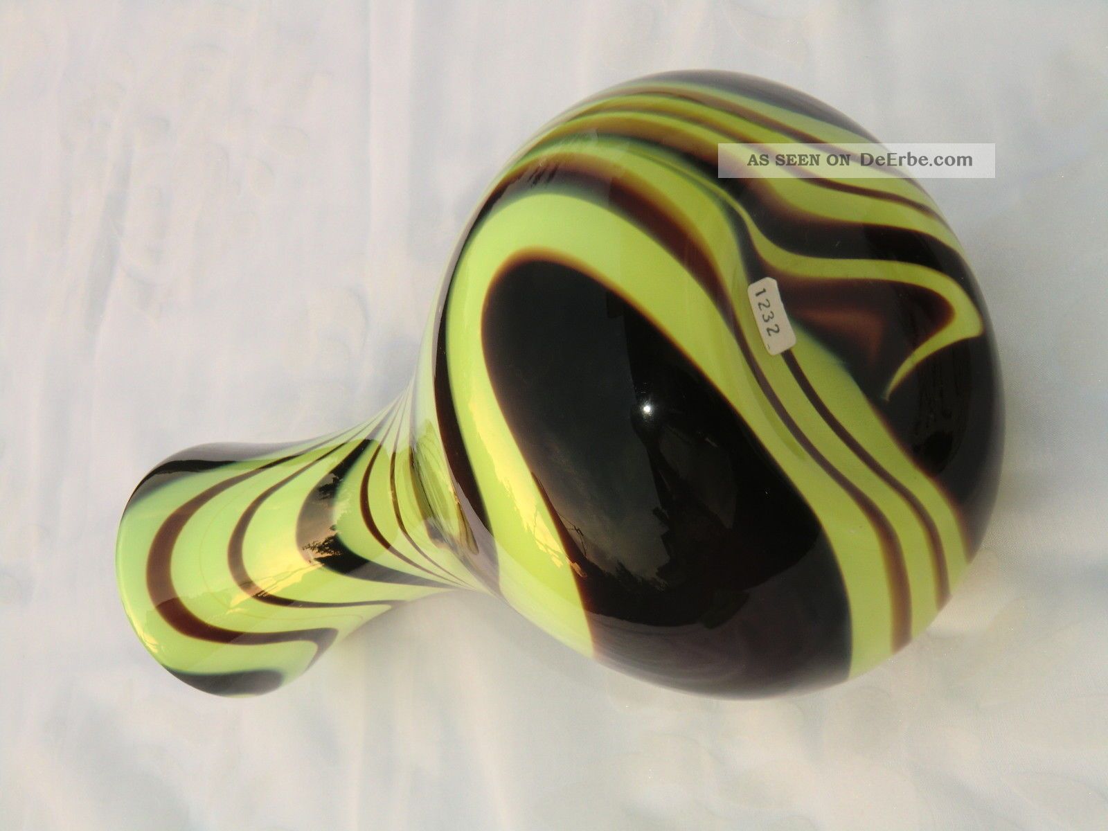 Murano Glas Vase Von - Carl Moretti Murano Mit - Etikett