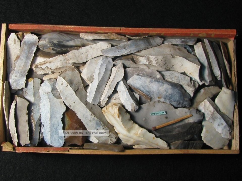 Sammlung Steinzeit Kiste Sicher Über 100 Artefakte Ca. 2000 Gramm ...