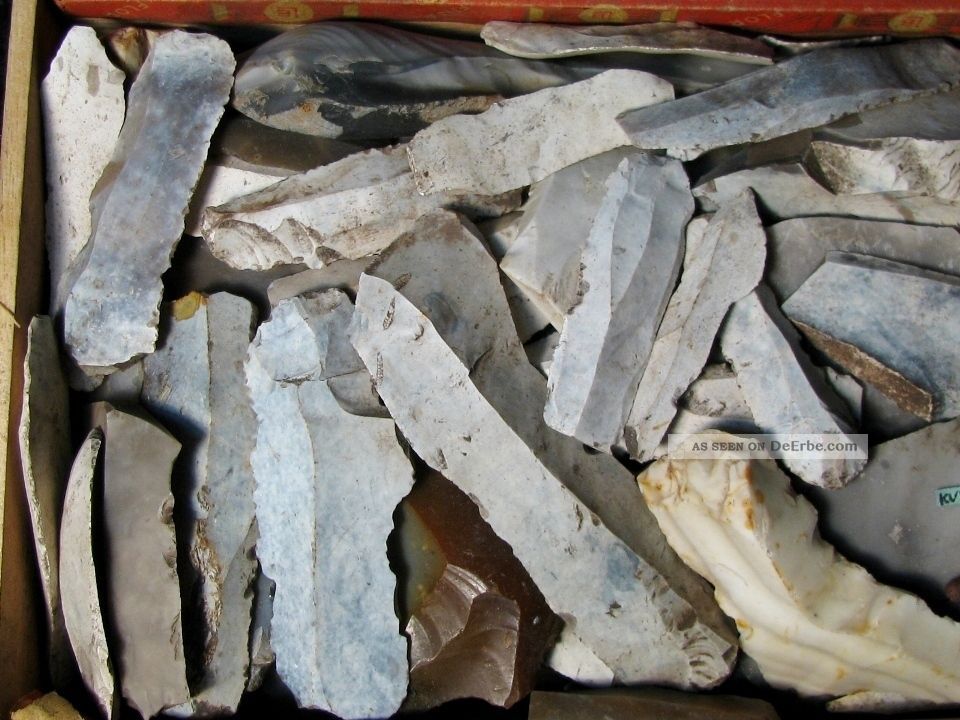 Sammlung Steinzeit Kiste Sicher Über 100 Artefakte Ca. 2000 Gramm ...