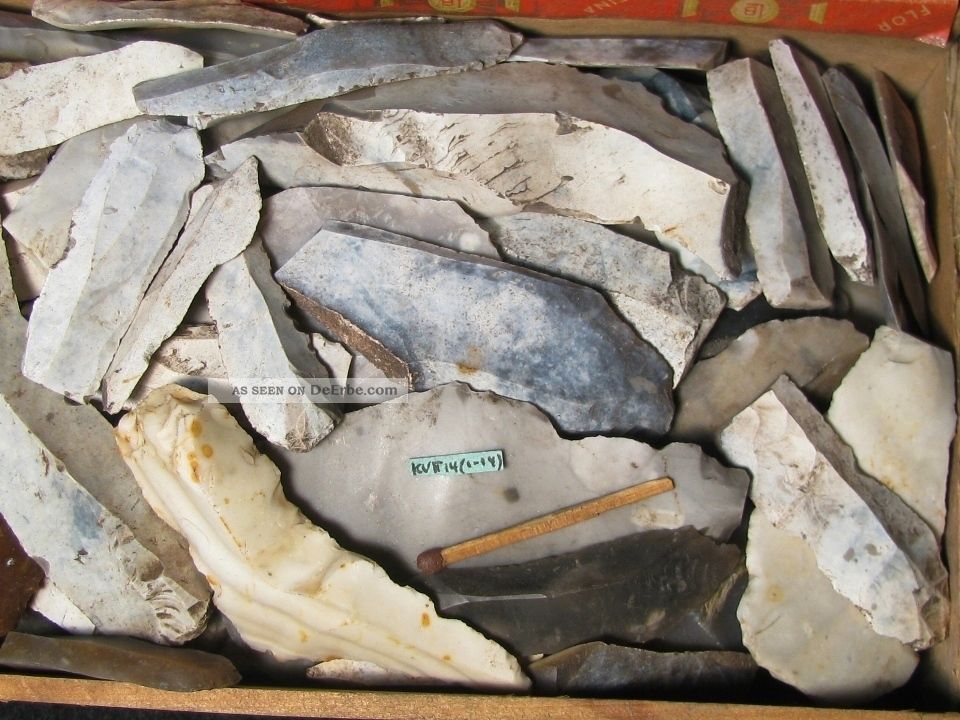Sammlung Steinzeit Kiste Sicher Über 100 Artefakte Ca. 2000 Gramm ...