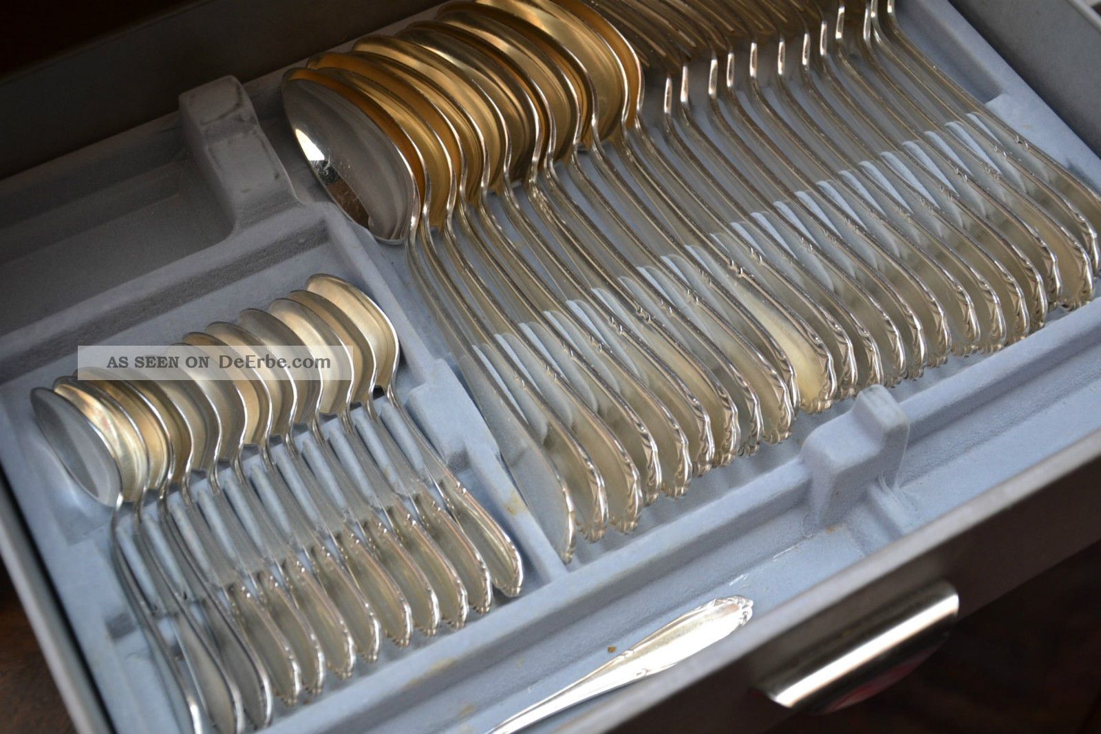 Silber - Besteck " Art Deco - Besteck " Gero - Solingen 1935, 12 Pers ...