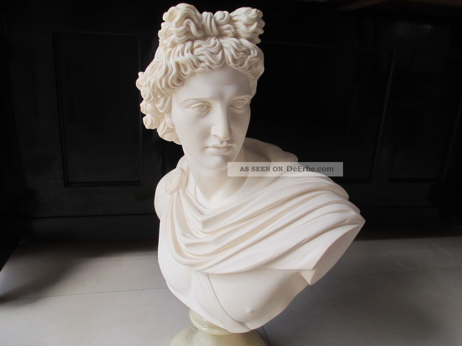 56cm Hohe 17, 3 Kg Büste Olympischer Gott Apollon Apoll Steinguss ...