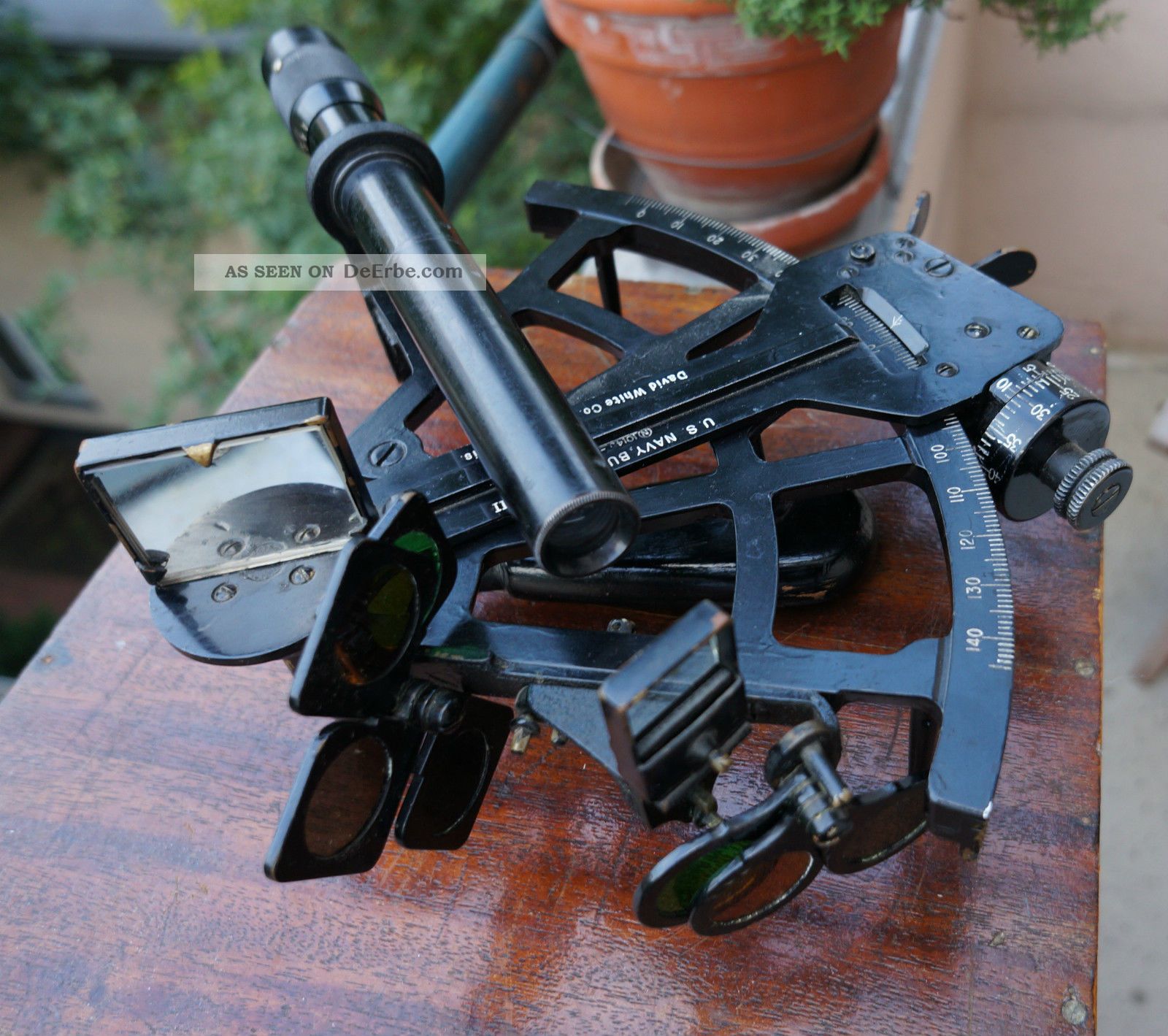 David White Sextant Stadimeter Us Navy Markii Wwii 1941 Mit Holzbox