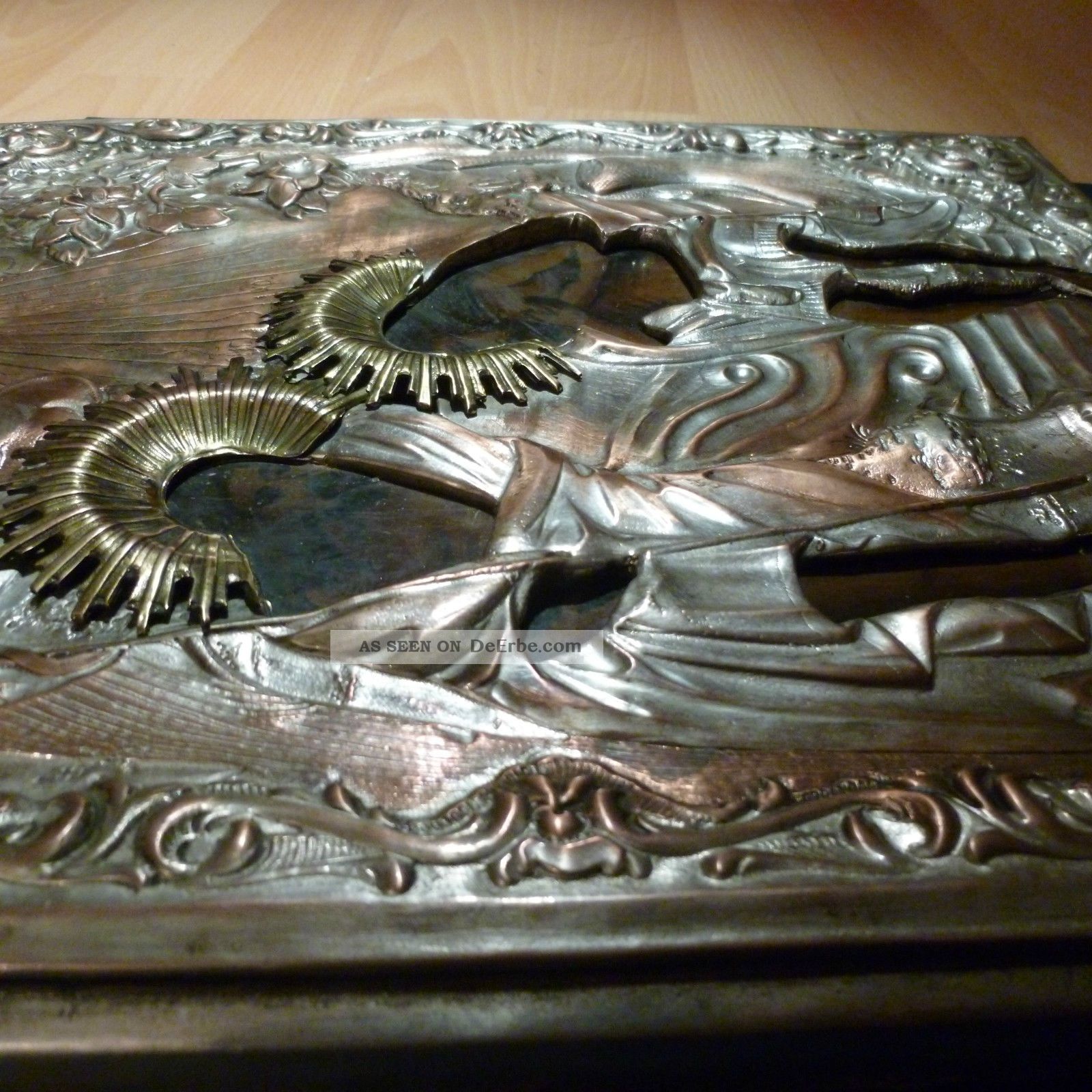 Alte Russische Ikone Mit Sehr Massivem Oklad