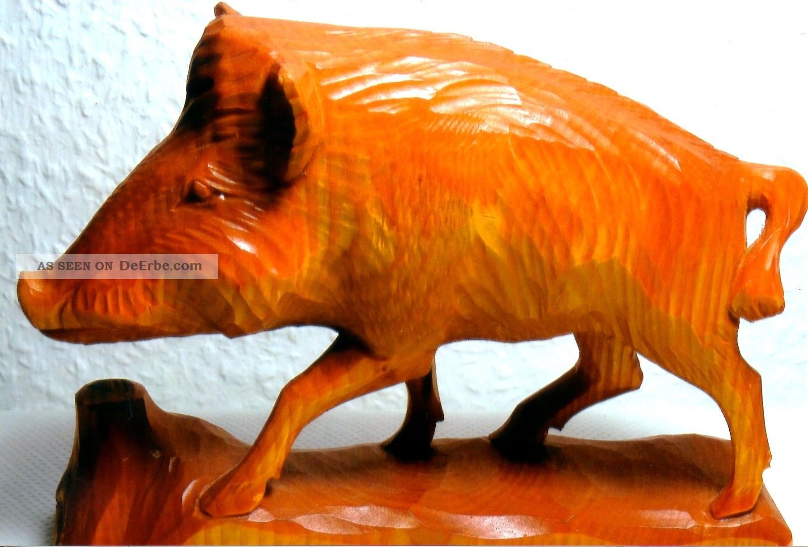 Alte Holzfigur - Schnitzerei - Wildsau - Wildschwein - Holzschnitzerei ...