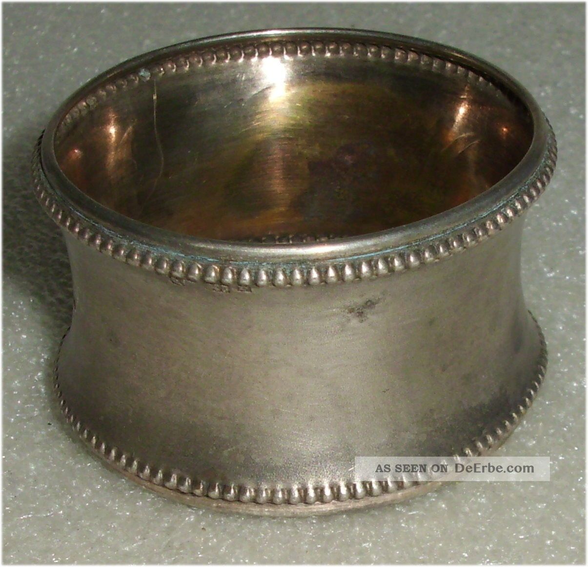 Antiker Serviettenring 800er Silber Mit Monogramm Cl (da3714)