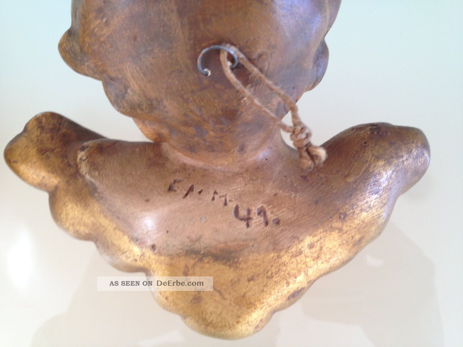 2 Gips Engel Evtl. Vergoldet Aus 1941