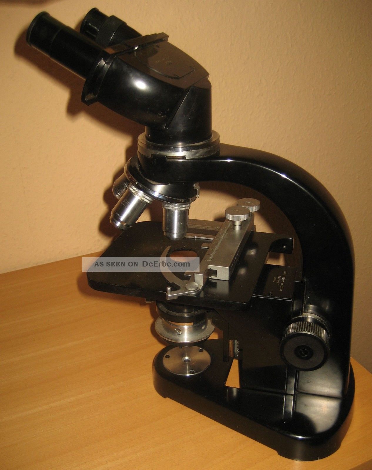 Ernst Leitz Wetzlar Mikroskop, Binokular, Objektiv – Revolver,