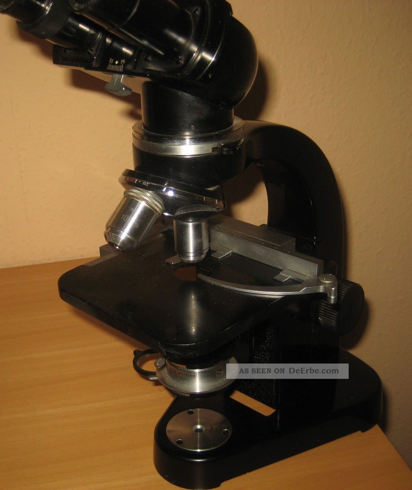 Ernst Leitz Wetzlar Mikroskop, Binokular, Objektiv – Revolver,