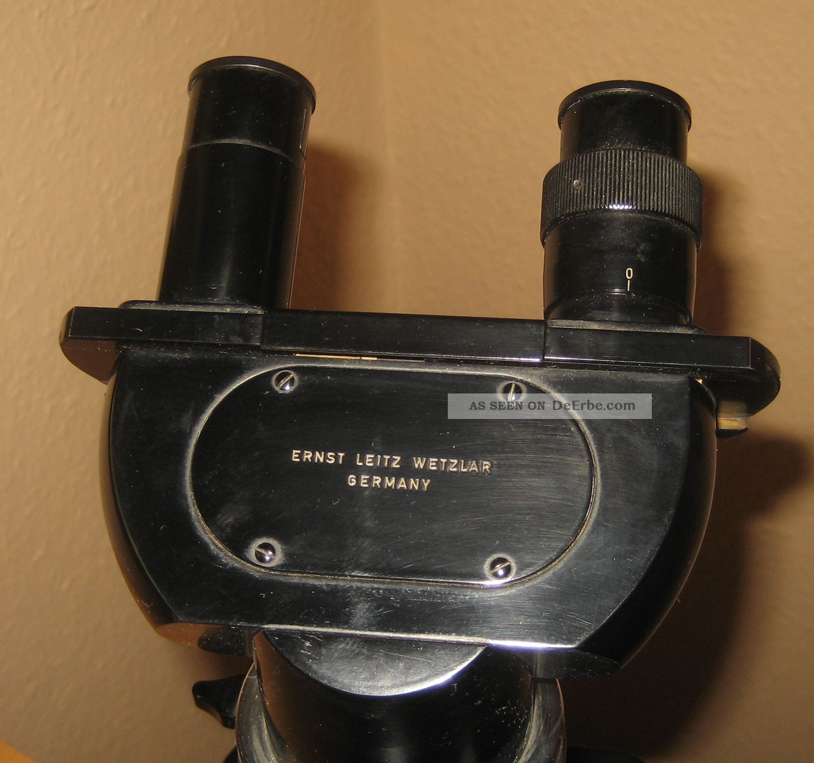 Ernst Leitz Wetzlar Mikroskop, Binokular, Objektiv – Revolver,