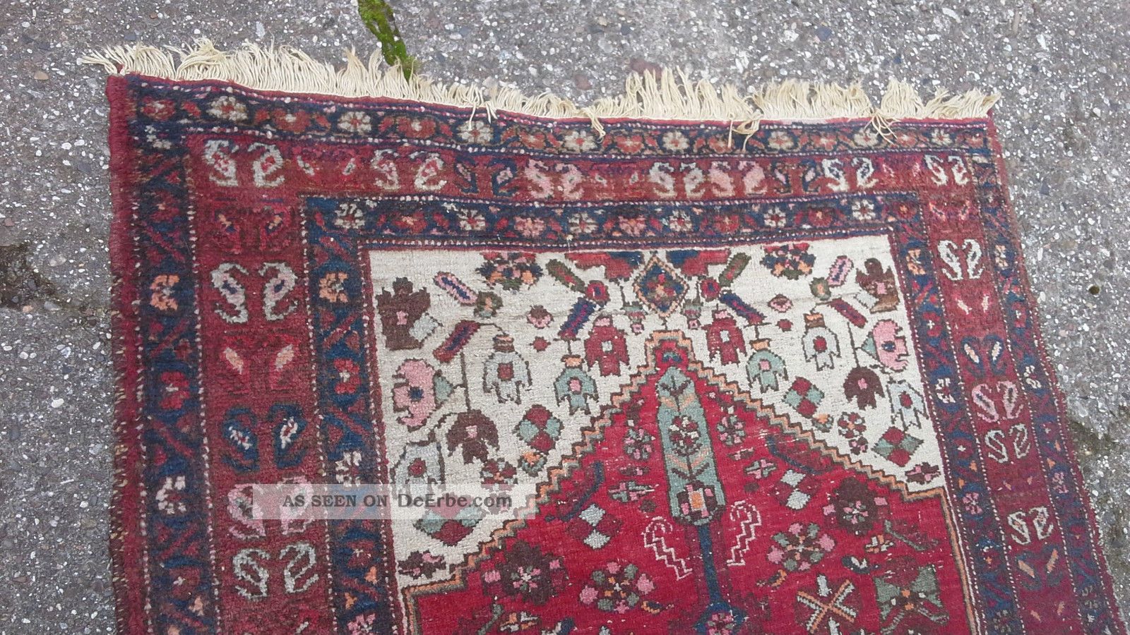 Alter Teppich Handgeknüpft 193 X 137 Cm Ca. 80 - 100 Jahre