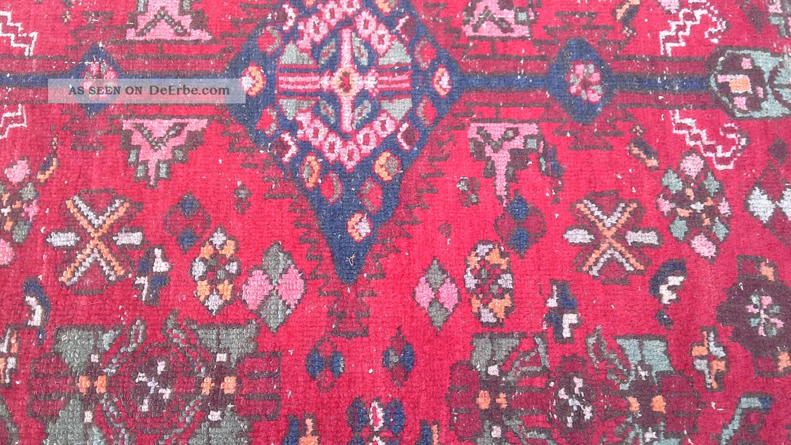 Alter Teppich Handgeknüpft 193 X 137 Cm Ca. 80 - 100 Jahre