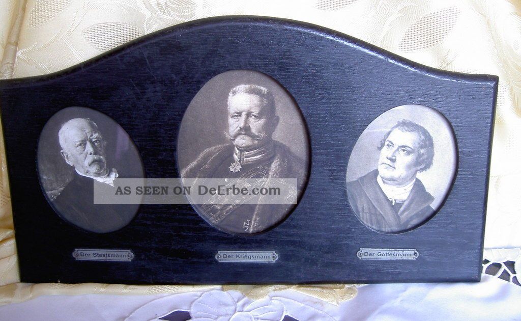 Antik Bild Rar Unikat - Der Staatsmann/ Der Kriegsmann/ Der Gottesmann 1913