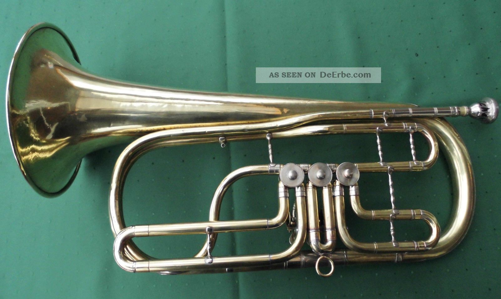 Trompete/gewaltige Deutsche Basstrompete In B - 58/23 Cm - C. A. Wunderlich