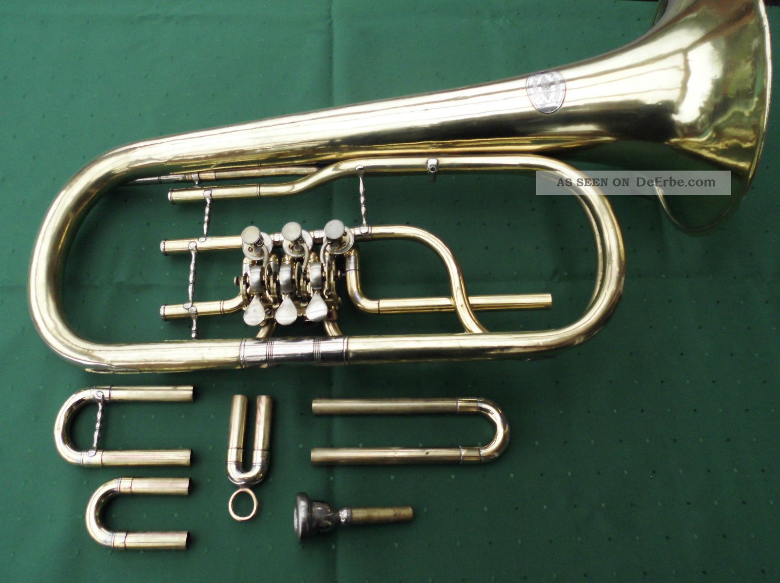Trompete/gewaltige Deutsche Basstrompete In B - 58/23 Cm - C. A ...