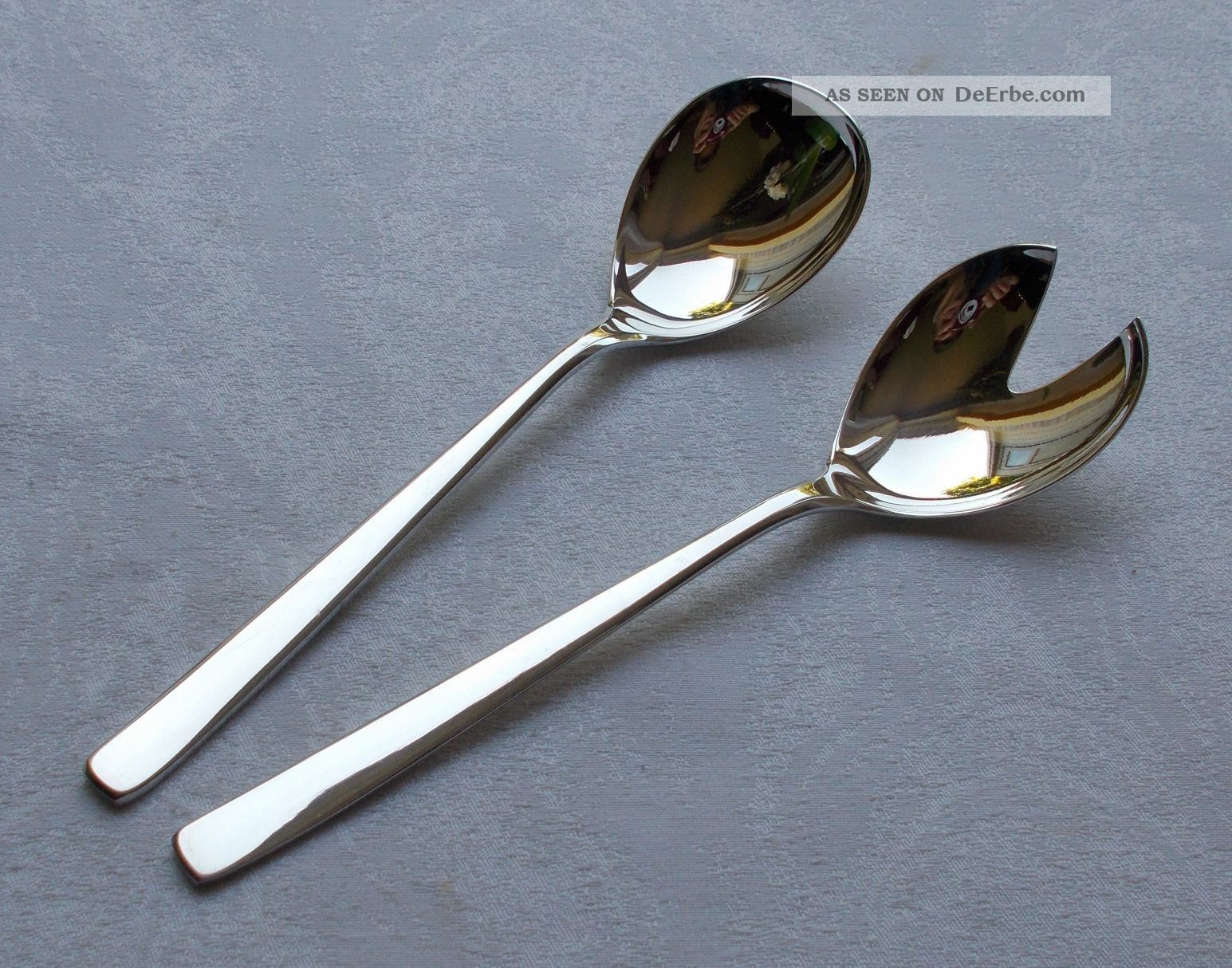 Rar Wilkens Classic Seltenes Salatbesteck In 800 Silber