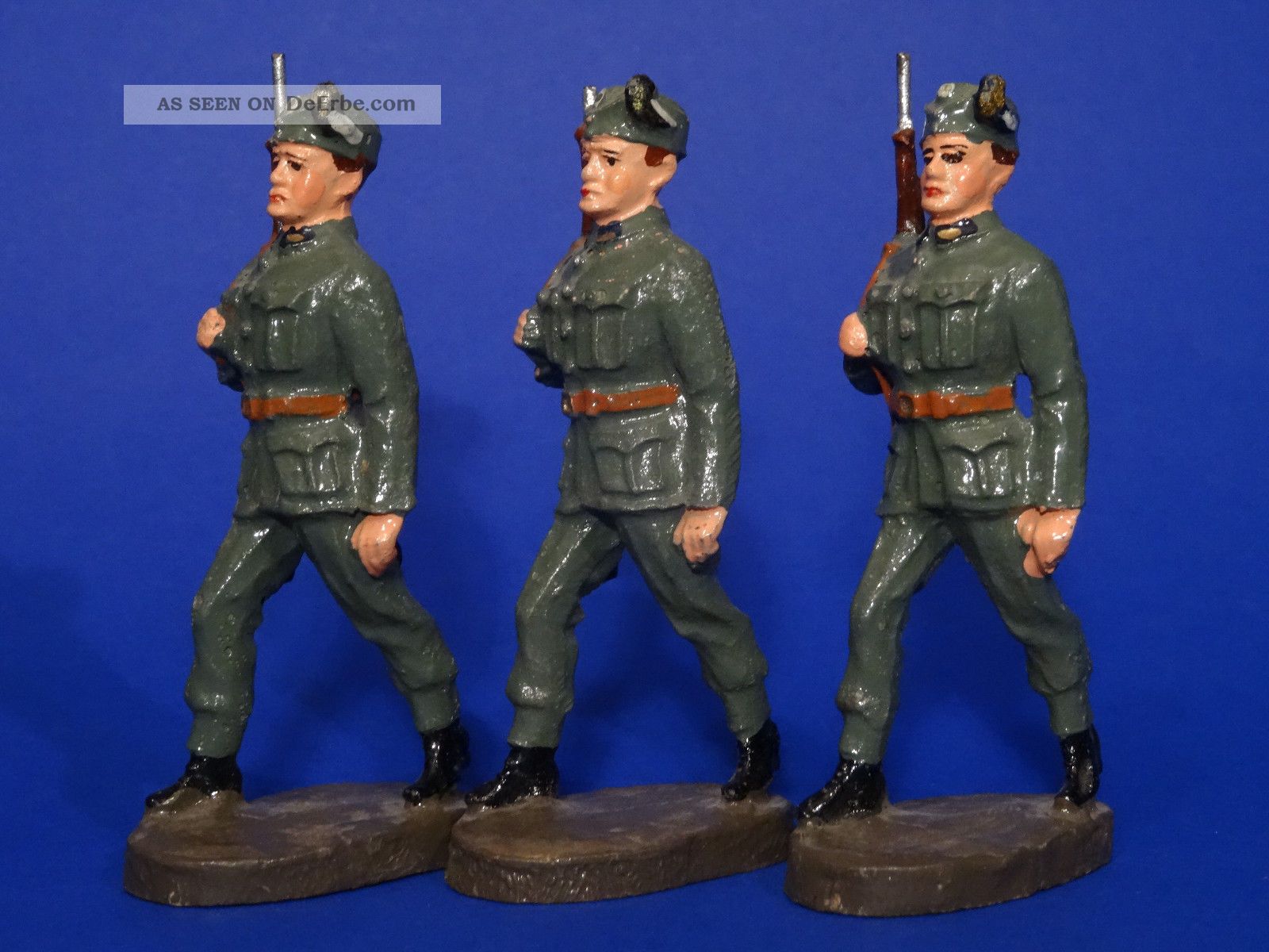 Elastolin: 3 Mann Österreichische Heimwehr 7, 5 Cm