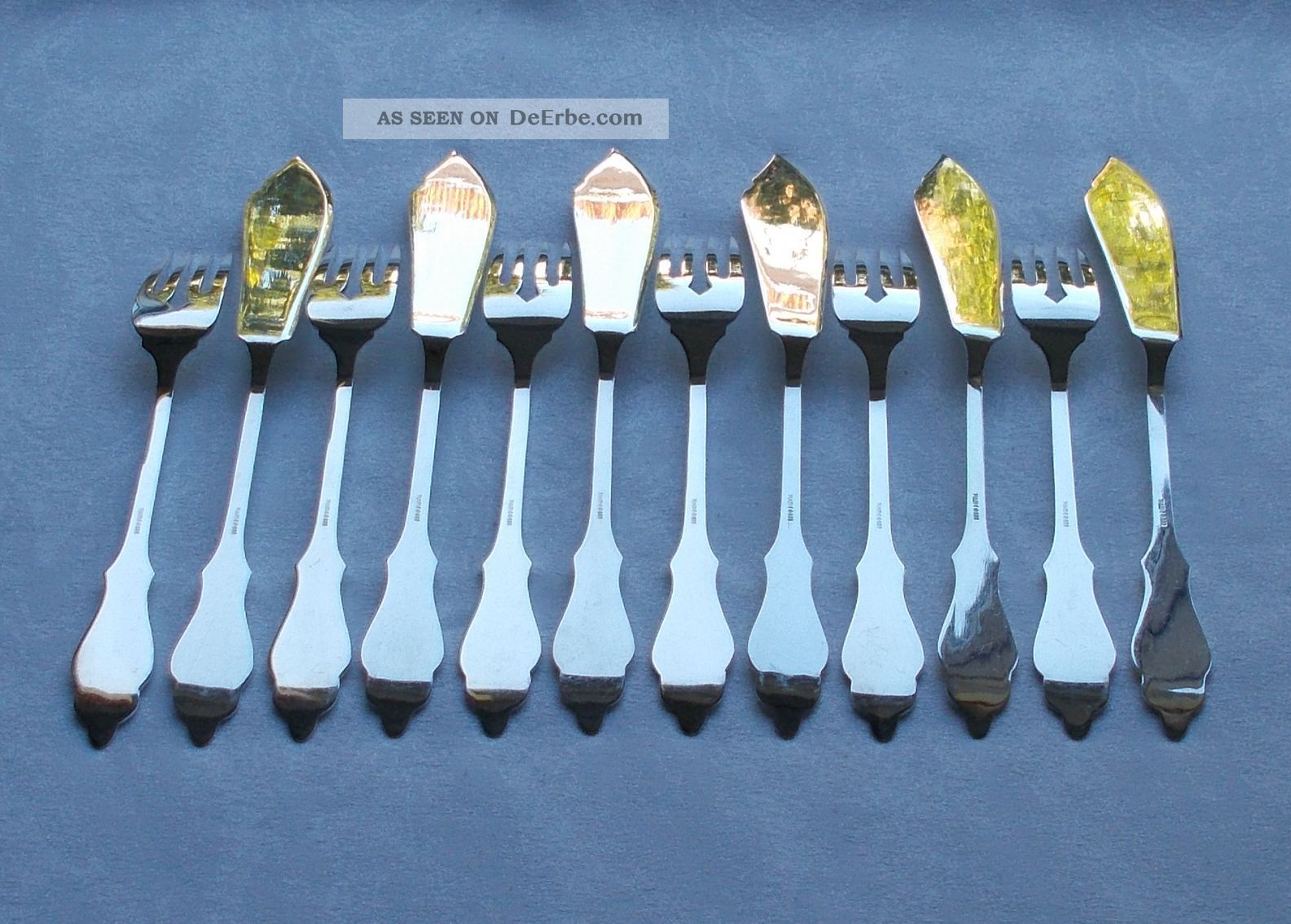 Rar Ostfriesen Robbe&berking 12 - Tlg. Fischbesteck Aus 800er Silber