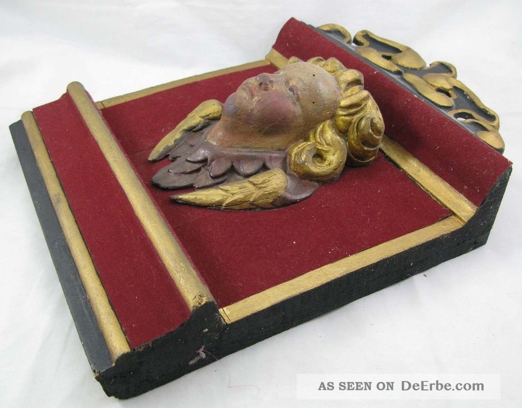 Putto / Putte / Engel Wand Relief / Wandbild - Holz Geschnitzt ...