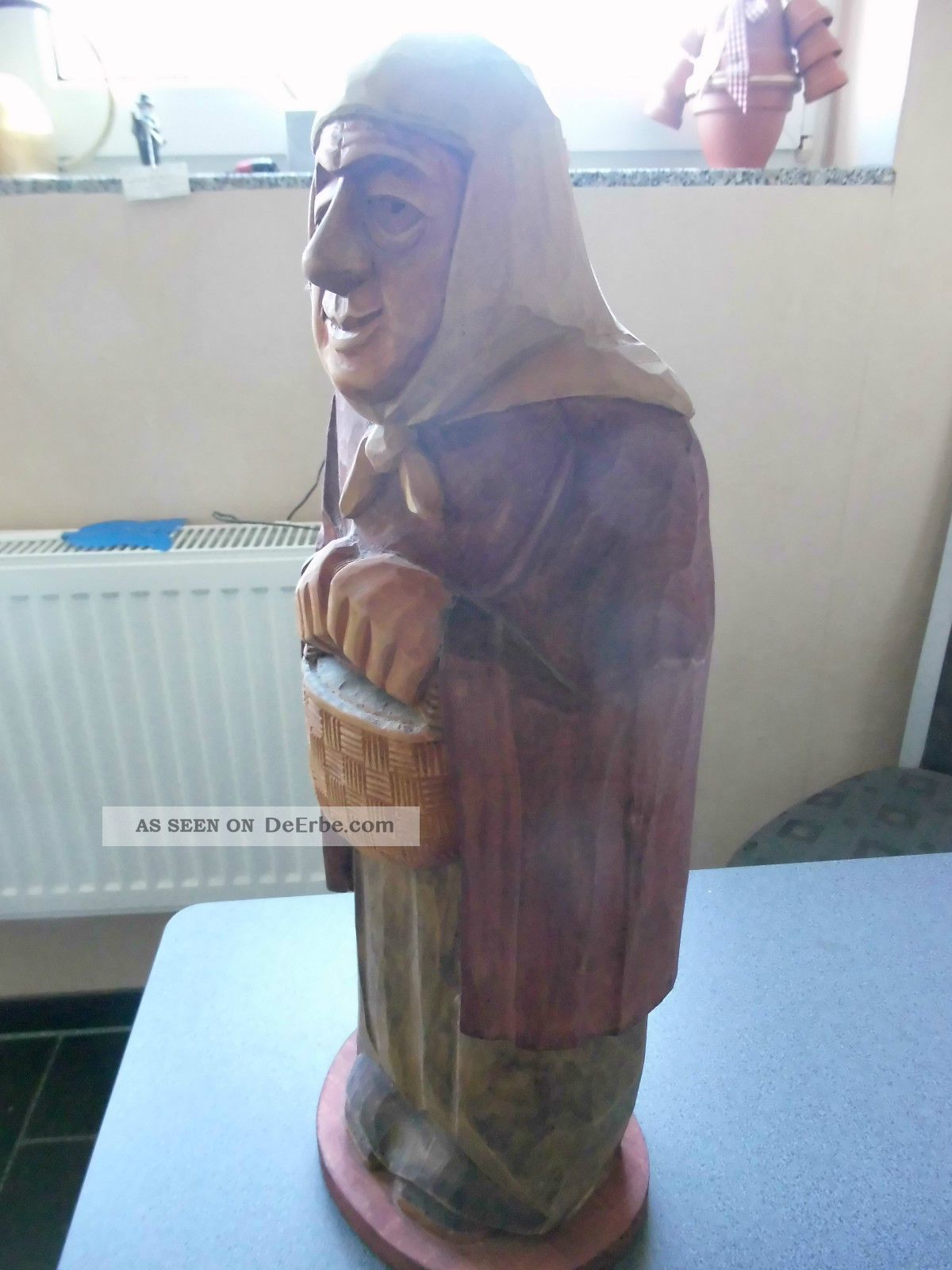 Holzfigur Sehr Alt Grossmutter (oma)