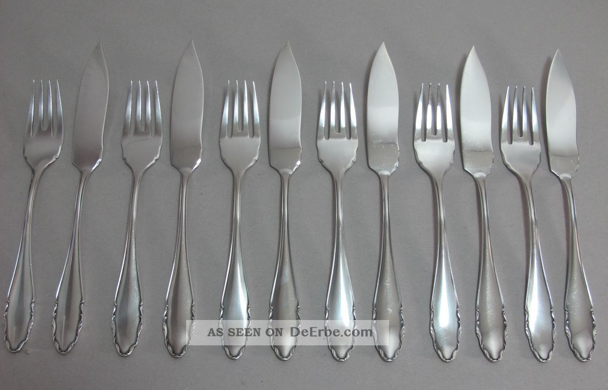 Fischbesteck 6 Personen Wmf Model 2200 90er Versilbert