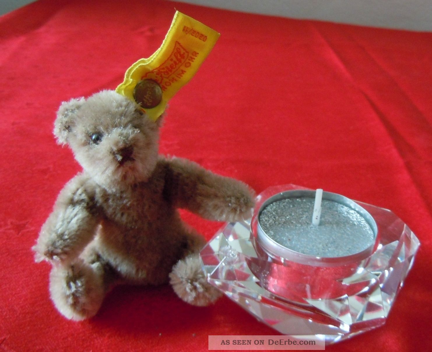 Kleines Steiff Teddy BÄrchen 1968 - 90 Mit Knopf Und Fahne