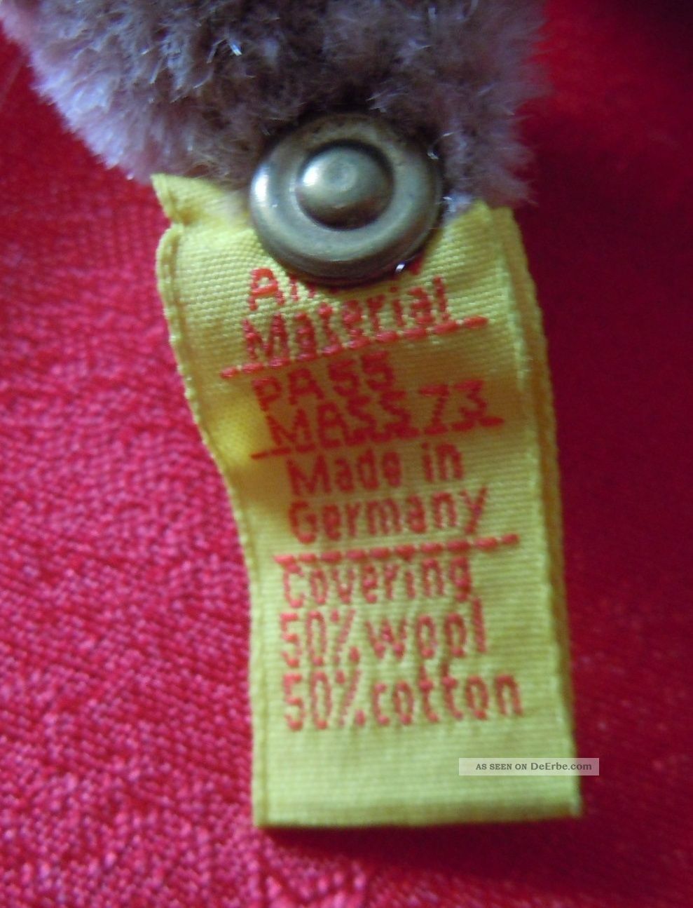 Kleines Steiff Teddy BÄrchen 1968 - 90 Mit Knopf Und Fahne