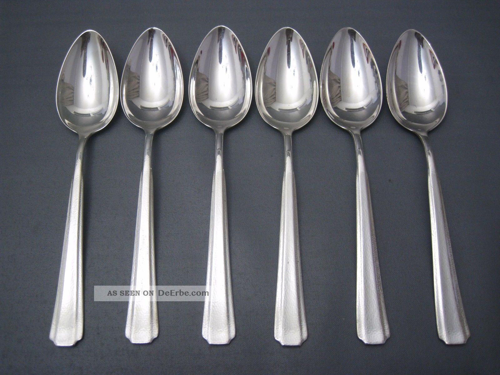 Wmf Modell 1900 Hammerschlag 800er Silber 6x MenÜlÖffel