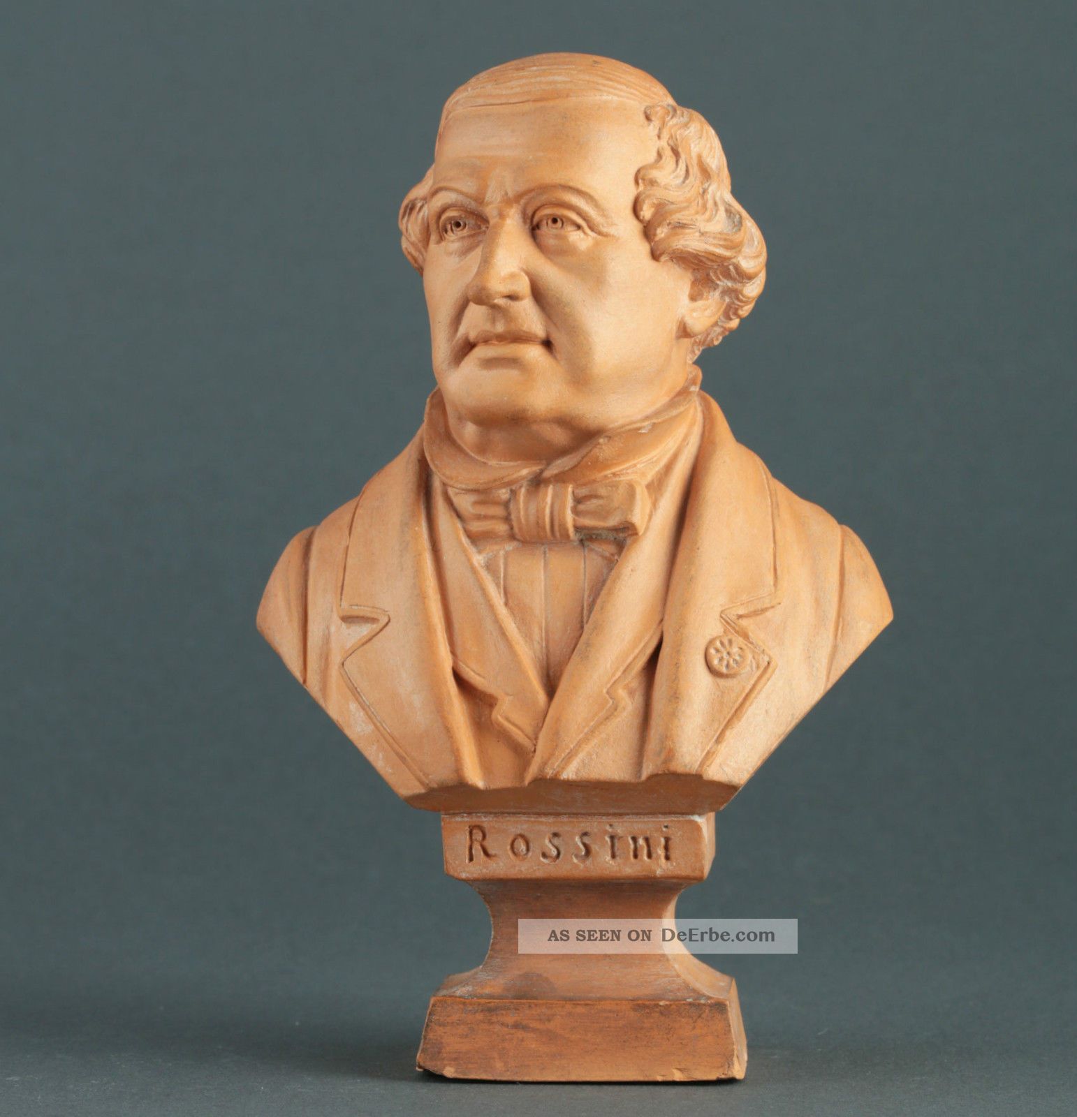 Porträt Büste G. Rossini (1792 - 1868) Terrakotta Um 1890 Italien Oper ...