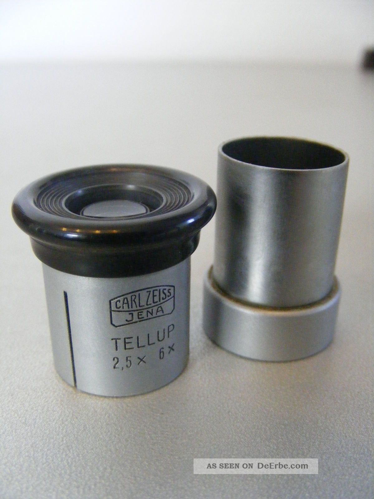 Lupe Carl Zeiss Jena Tellup 2, 5x 6x Mit Holz Hülle