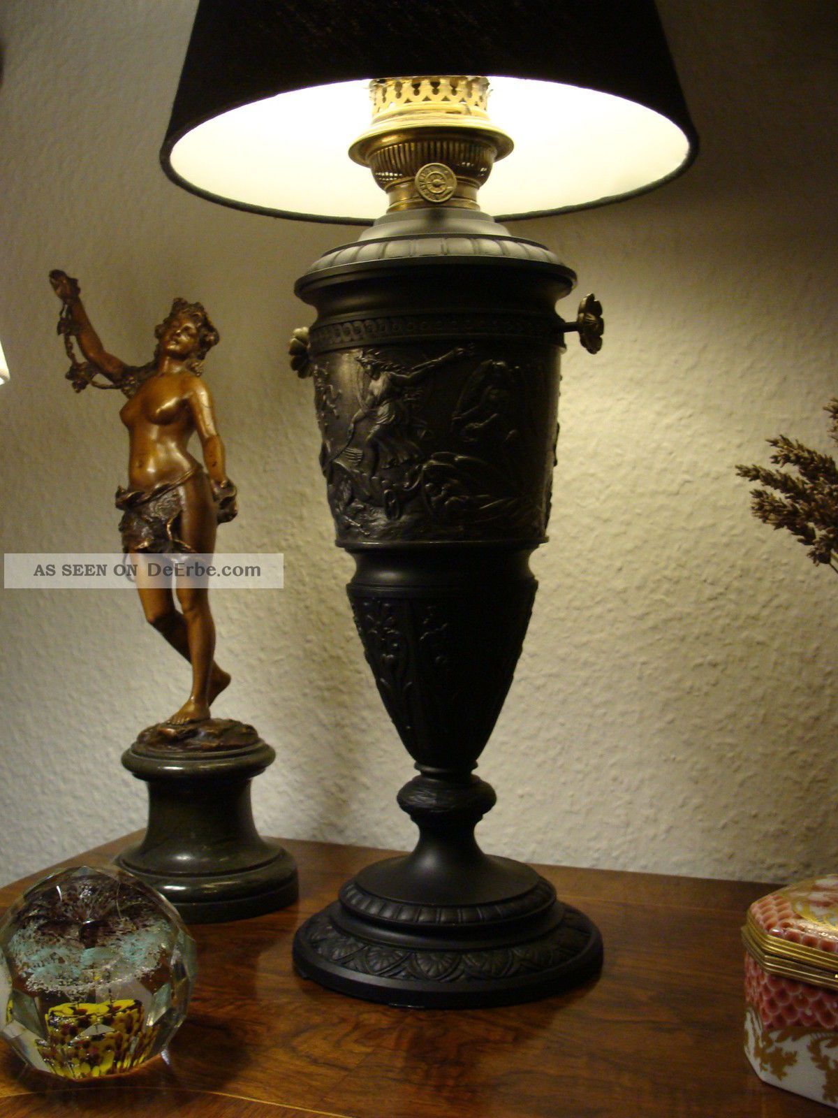 Prunk Lampe Tischlampe Relief Helios Diana Apollon Leda Allegorie ...