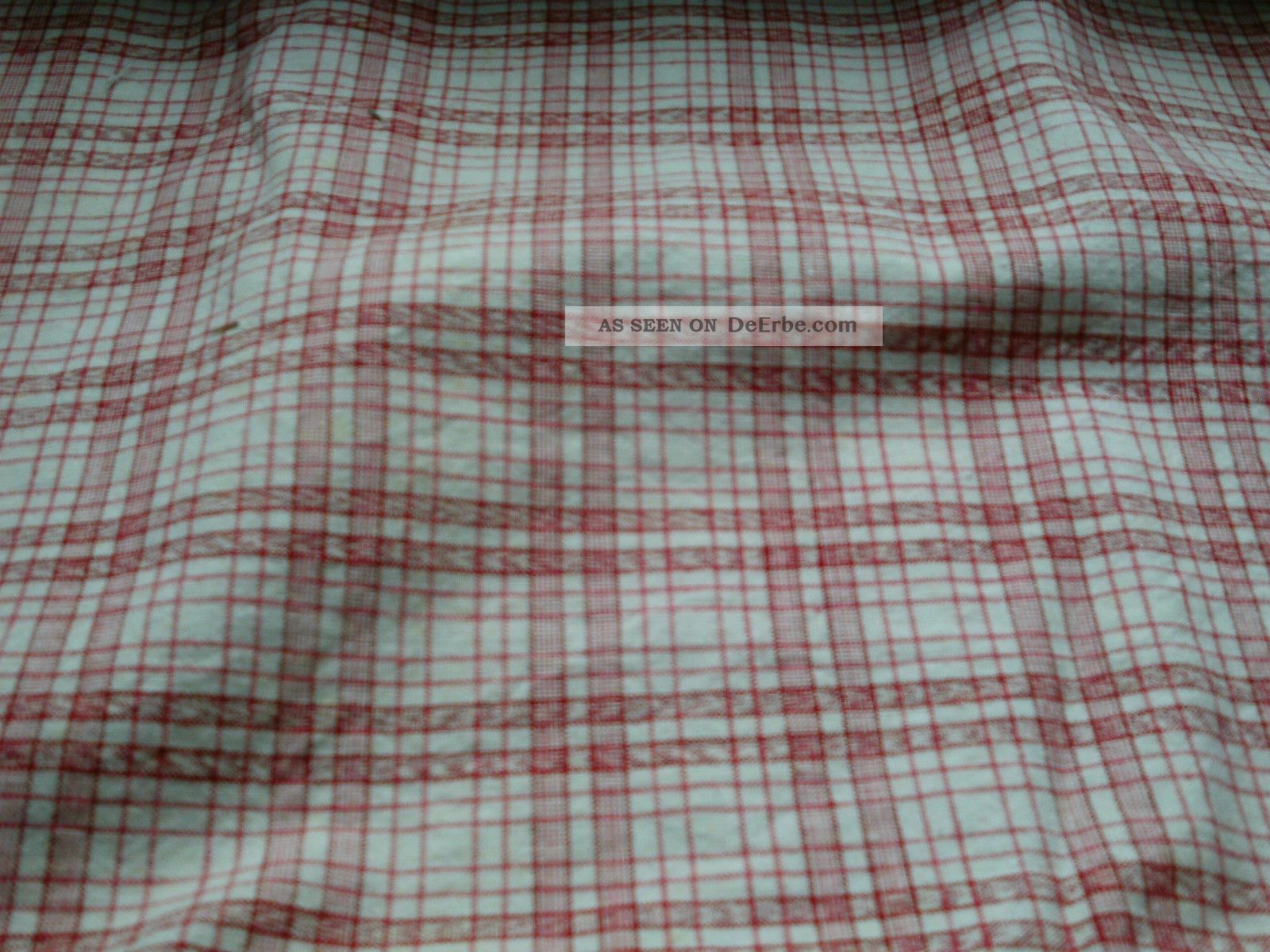 Bettbezug Bauernbettwäsche Allergiker Antik Karo Quilt Baumw. Rot Stoff ...
