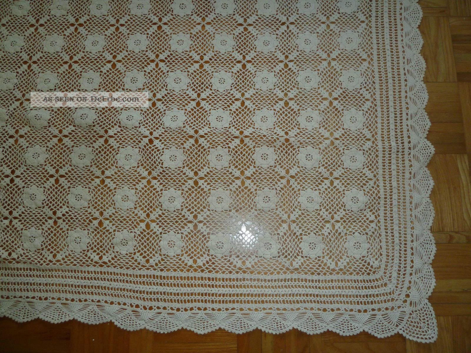 Oma ' S Häkel Tischdecke (handarbeit) 145cm X 110cm