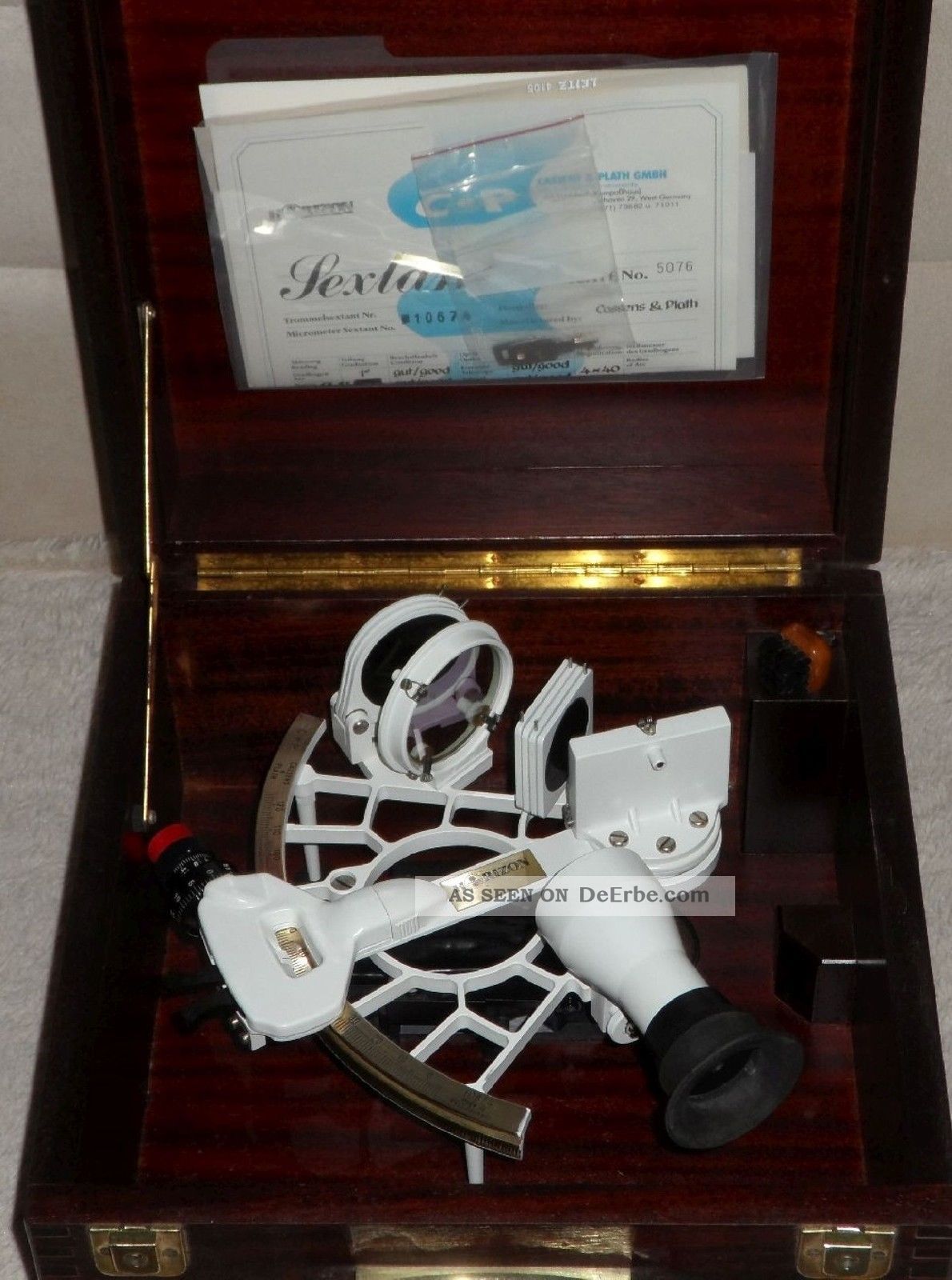 Weißer Vollsichtsextant, Sextant, " Cassens & Plath, Bobby Schenk, " Horizon Ultra