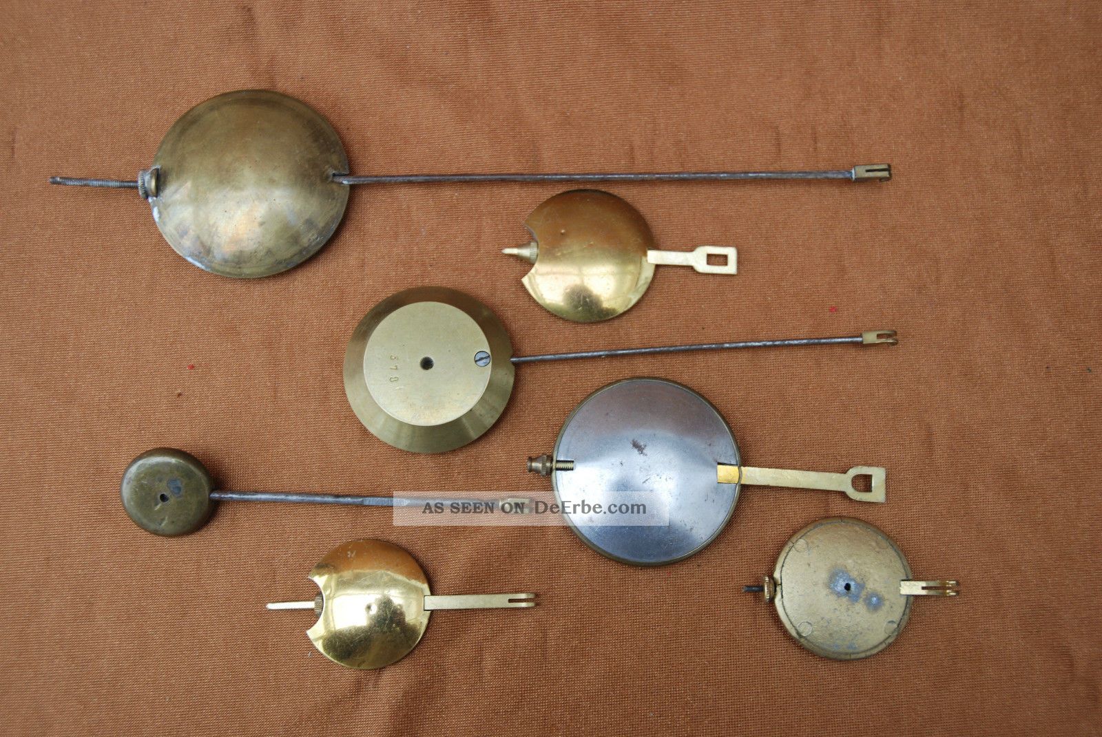 7 Schwere, Massive & Antike Uhren - Messingpendel, 735 Gr ...