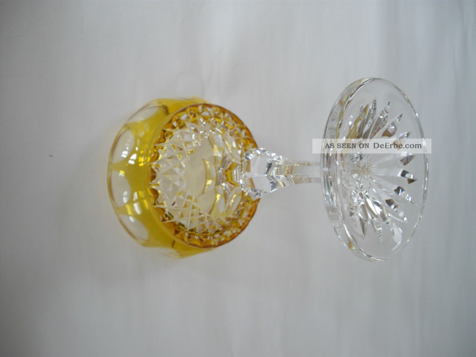 Formano Champagner/ Sekt /schale/ Glas/ Römer Bleikristall Goldgelb