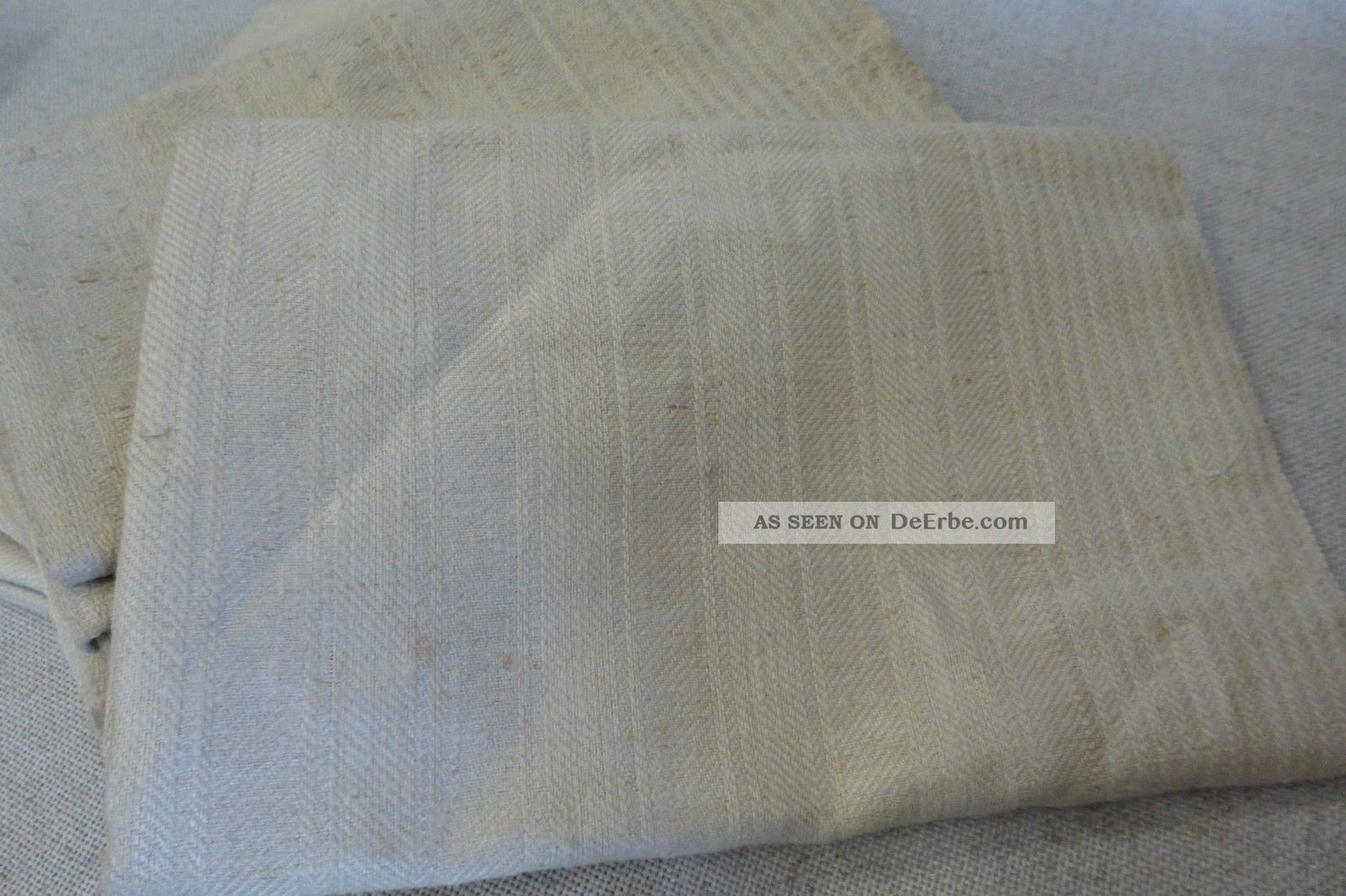 7x Alte Leinen Handtücher 0, 50m X 1, 05m - Durchgewebtes Leinen - Struktur