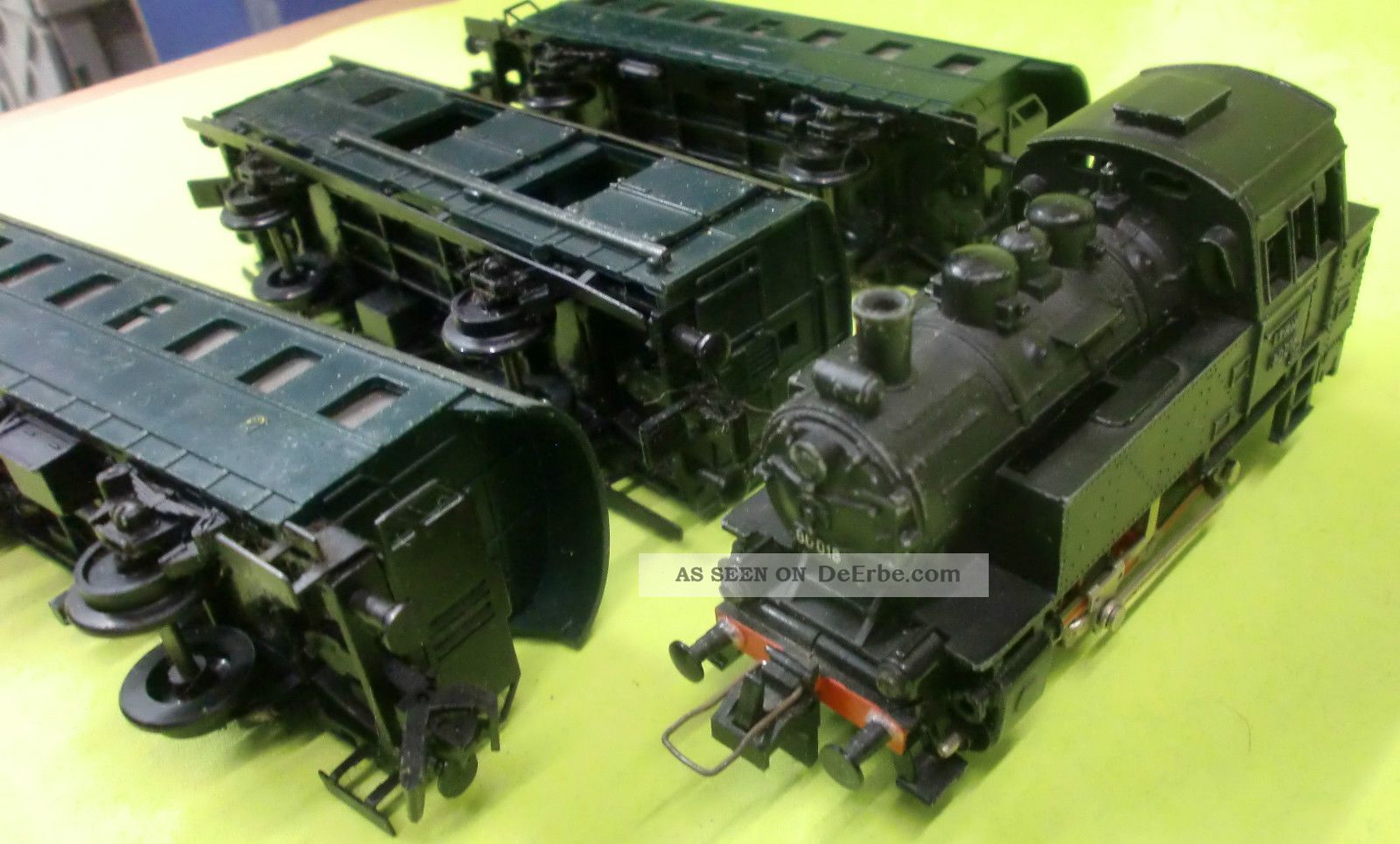 Trix Express Zugset Dampflok Br 80 Guss, 3 Grüne Wagen 1950er H0 ...