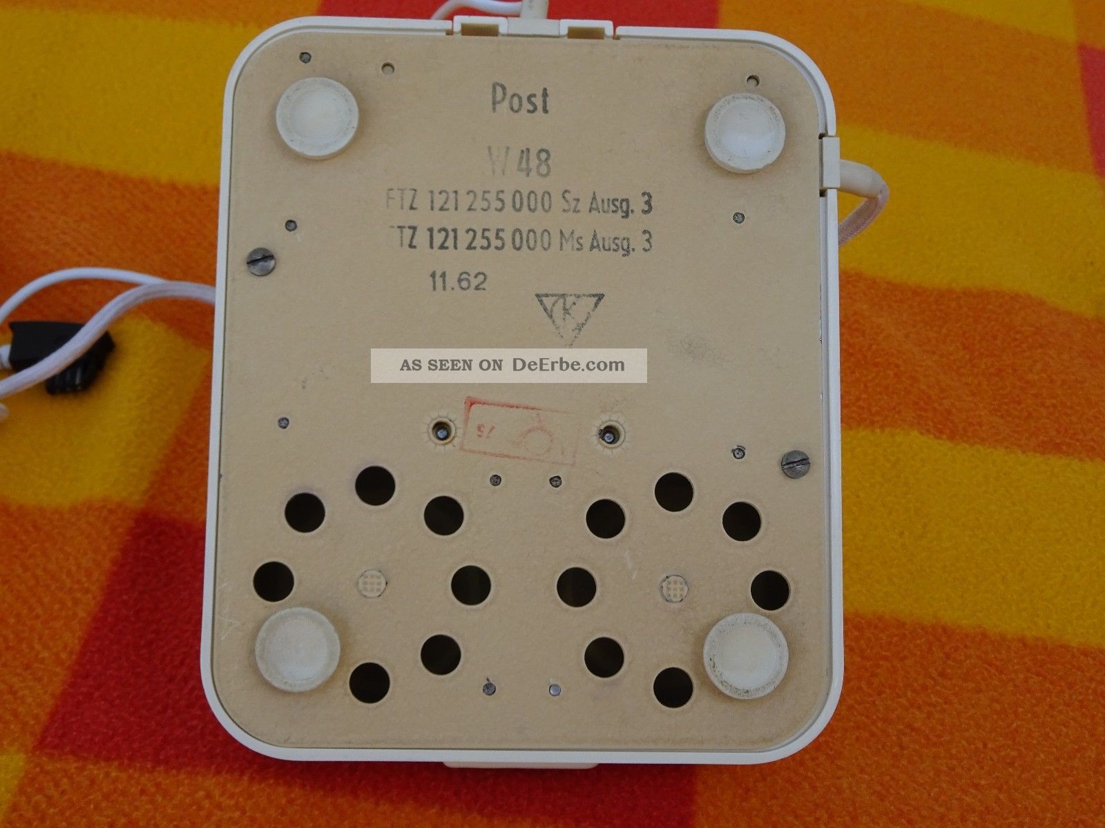 Telefon W48 Telephone Elfenbein Krone 1962 Antik W48 Telefono Post 100 ...