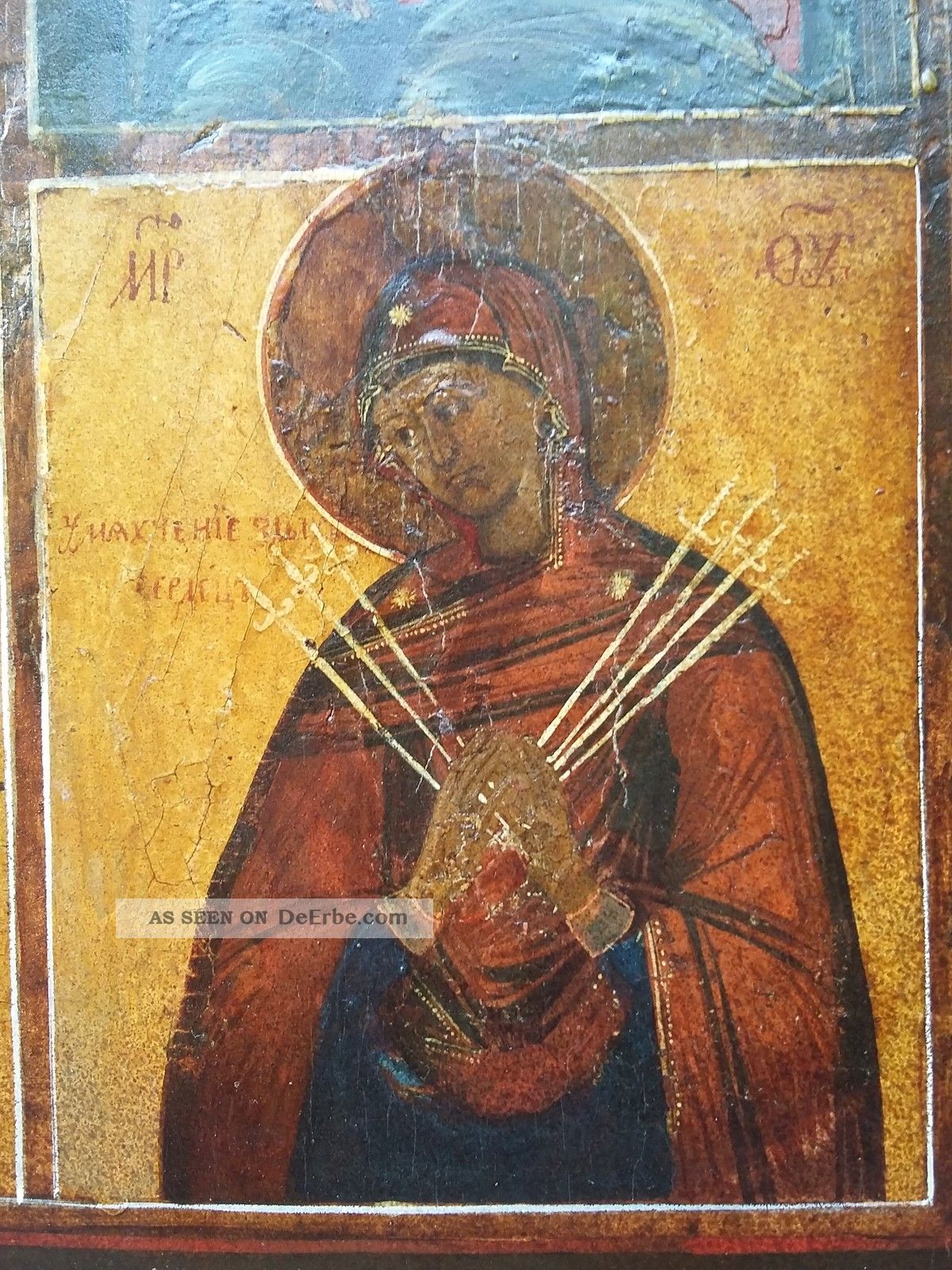 Russian Icon 19th Xix Century Alte Russische Ikone 19jh Xix