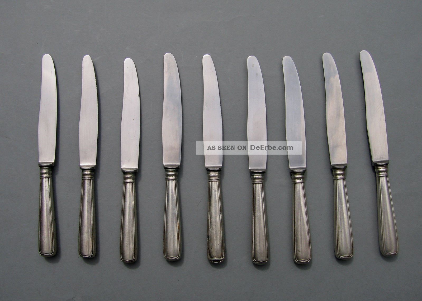 Alte 9 Silbermesser: Vietor: 800er Silber: Ca. 500g