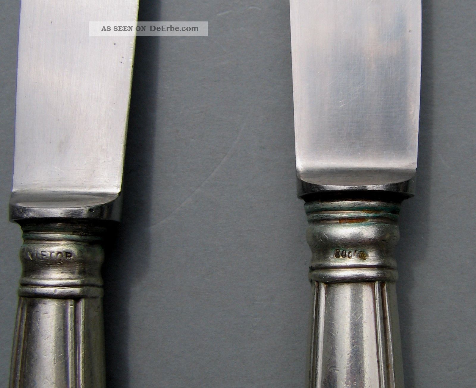 Alte 9 Silbermesser: Vietor: 800er Silber: Ca. 500g