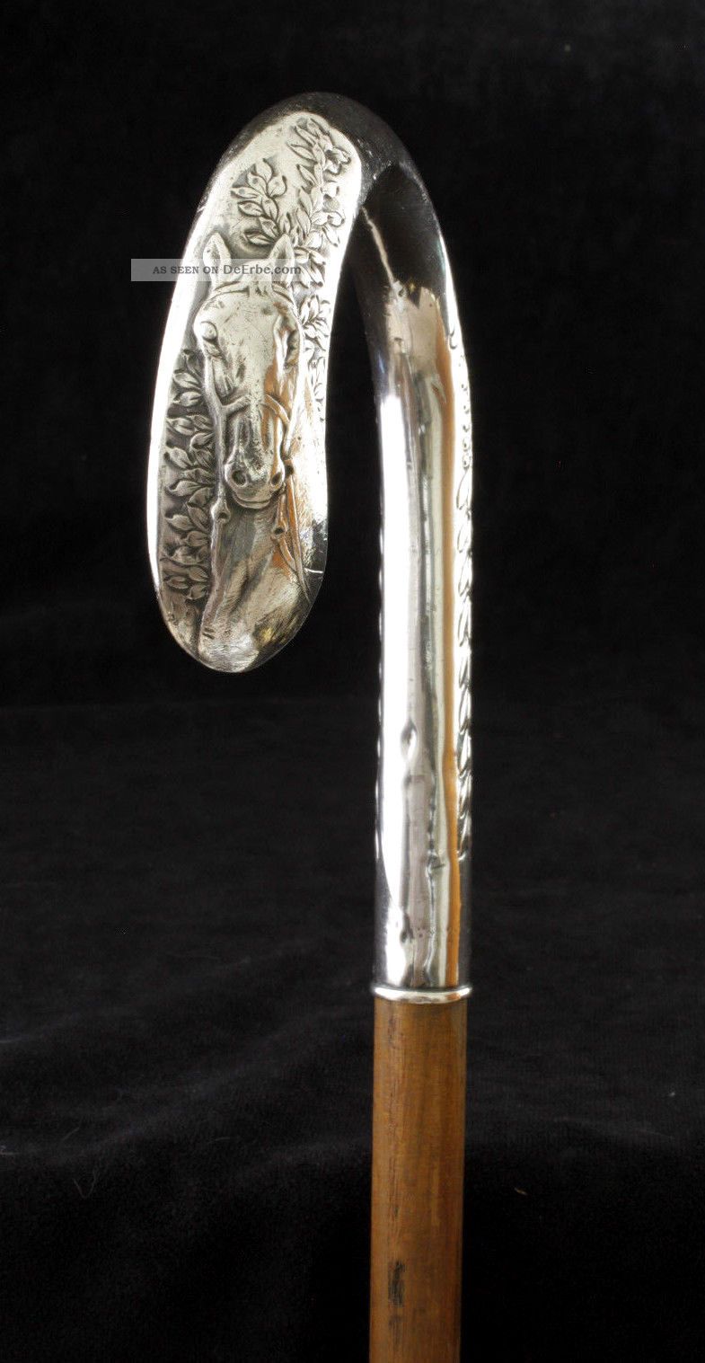 Alter Spazierstock - 800 - Pferd - Jugendstil - Dandy Stick - Flanierstock