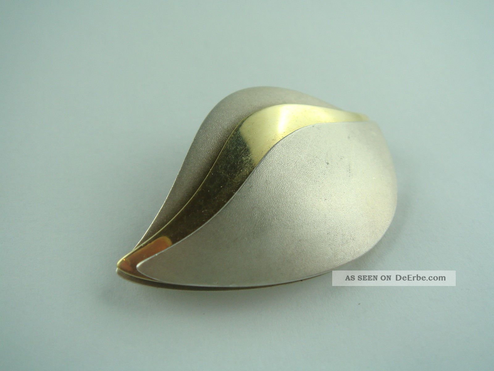 1635 Vintage Designer Brosche Echt Silber 925 Massiv & Teils Vergoldet ...