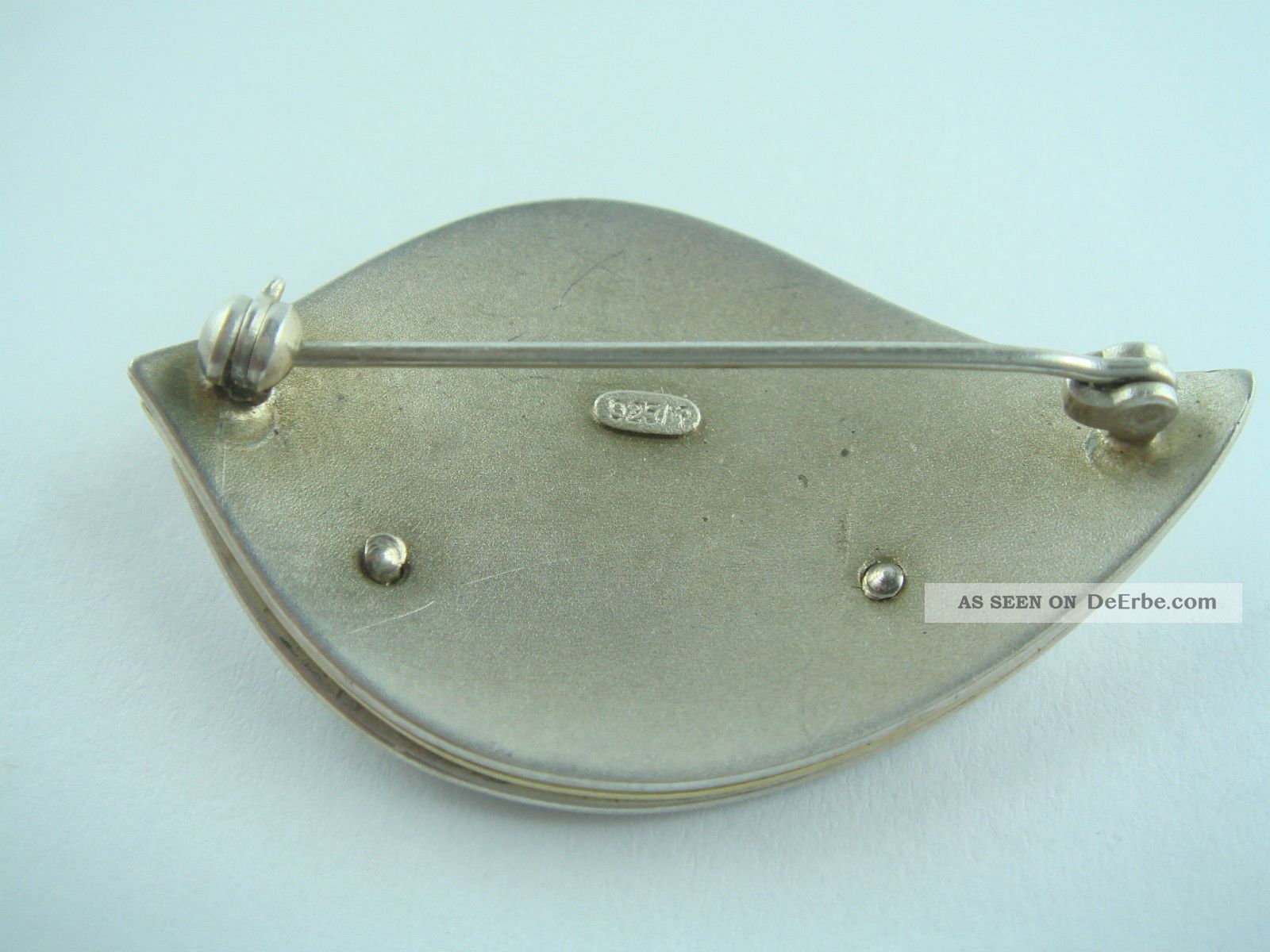 1635 Vintage Designer Brosche Echt Silber 925 Massiv & Teils Vergoldet ...