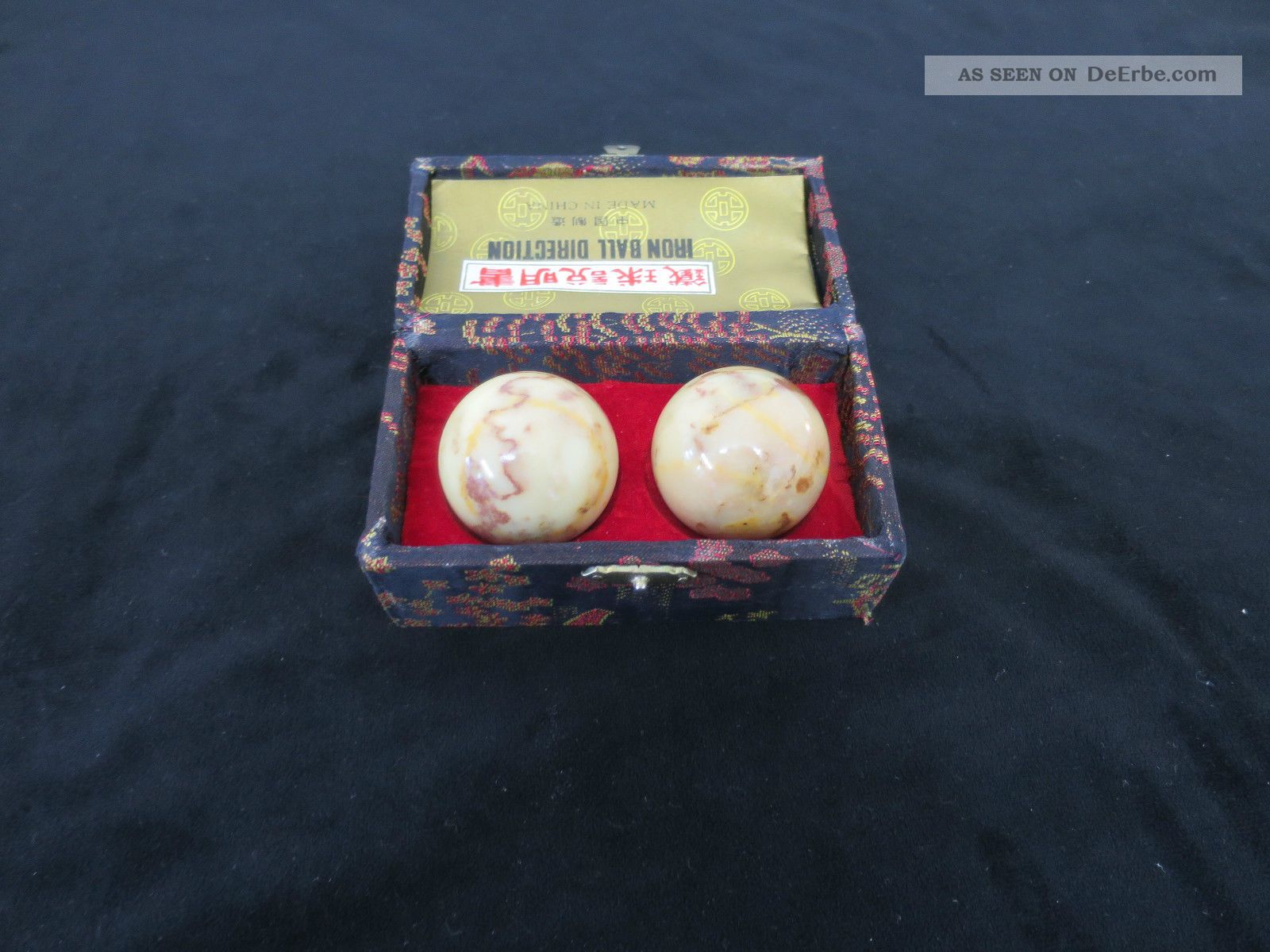 B73) Marmorkugeln Iron Ball Direction Made In China Holzschatulle ...