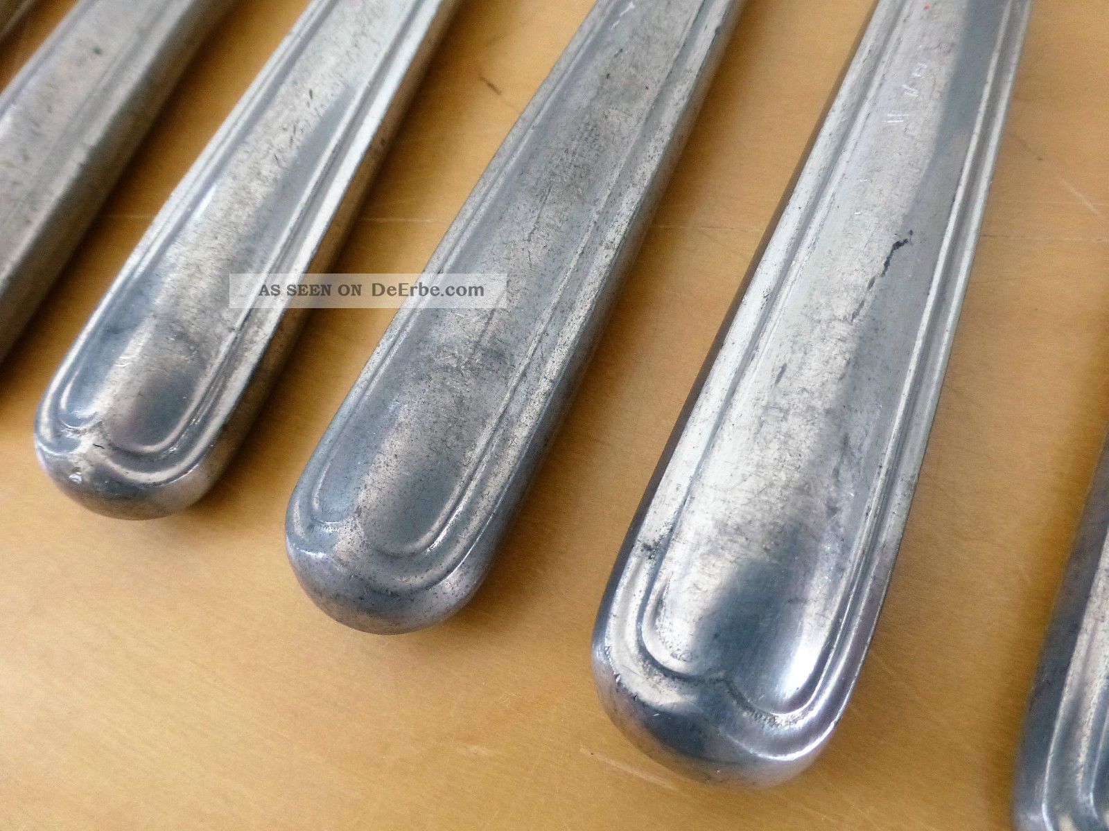 Alte Messer & Gabel 6 Pers § Augsburger Faden § Aluminium ? § 1/2
